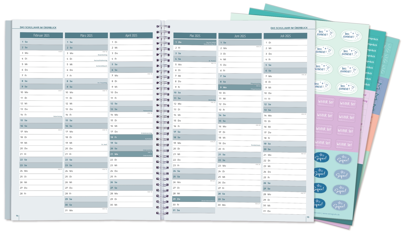 Mein Lehrerplaner A4+ – Ringbindung – Lehrerkalender für das Schuljahr 2024/2025 – Traumfänger ...