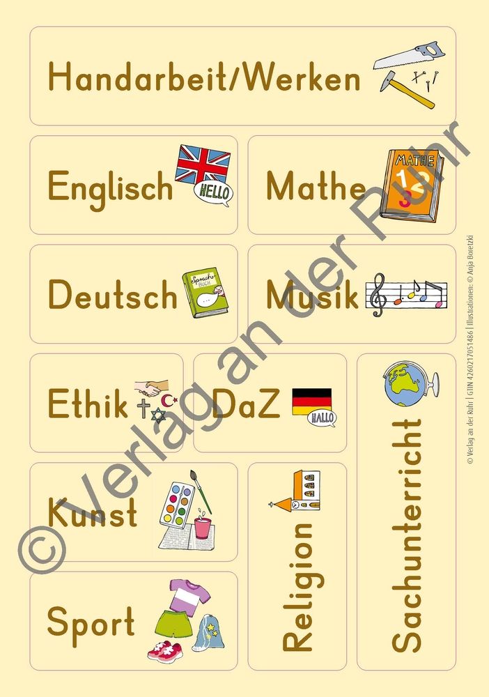 Wo finde ich was? 70 Klassenraum-Sticker