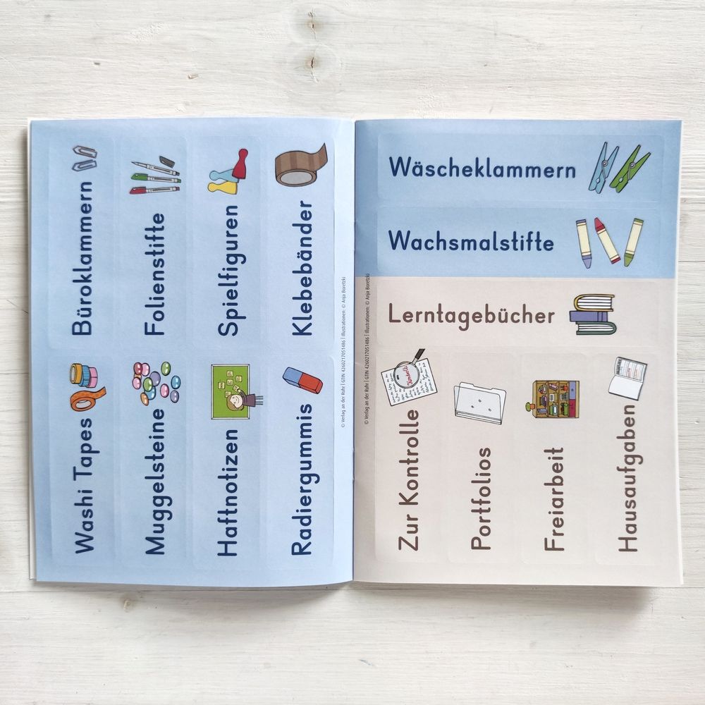 Wo finde ich was? 70 Klassenraum-Sticker